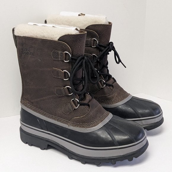 Sorel | Shoes | Sorel Caribou Waterproof Winter Boots Brown Leather ...